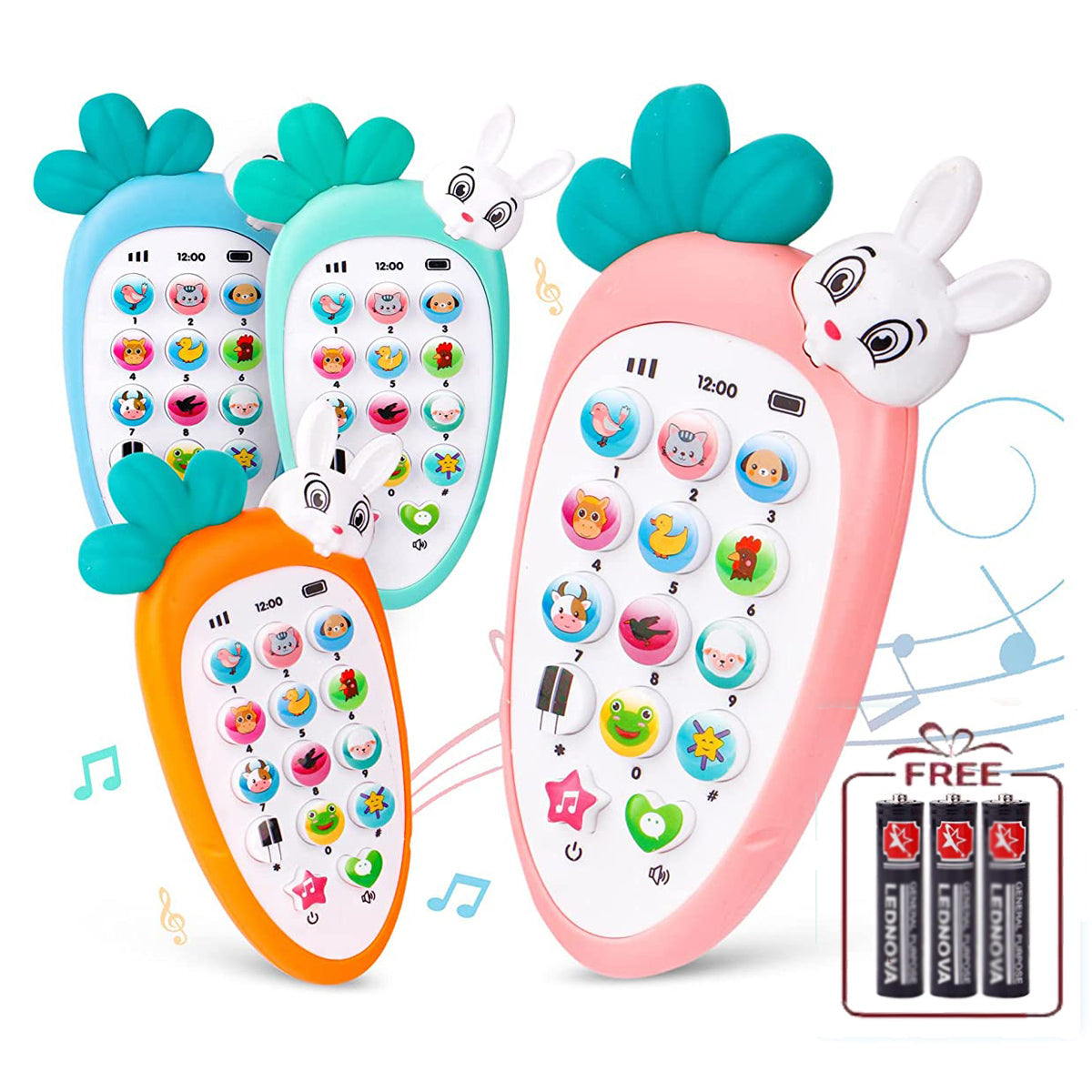 Baby Musical Mobile Phone Toy with Teether